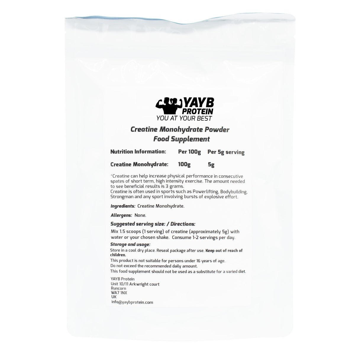 YAYB Premium Creatine Monohydrate – yaybprotein